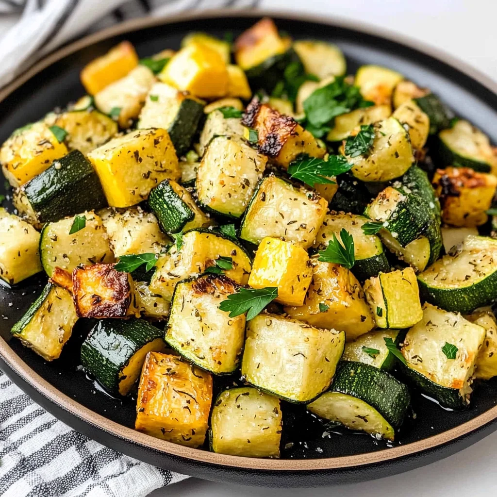 Oven Roasted Zucchini and Squash