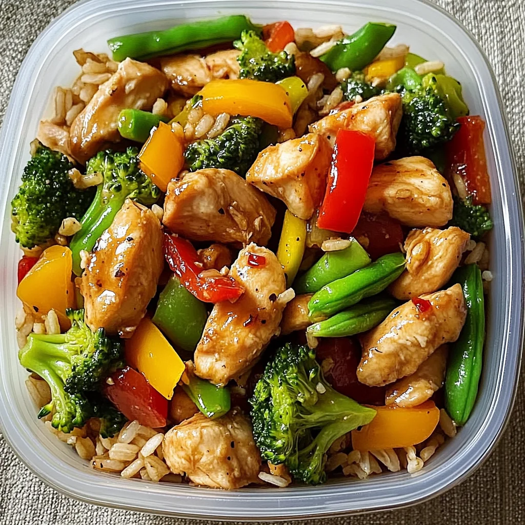 Colorful Chicken & Veggie Stir-Fry with Rice